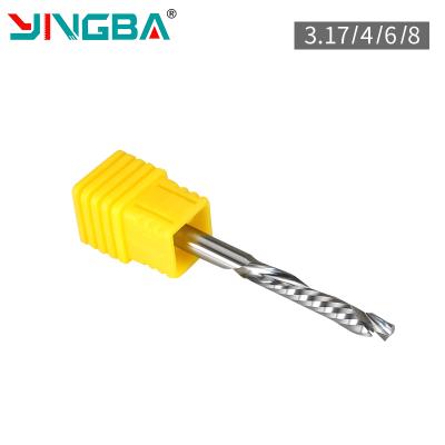 Cina YINGBA OEM Customized Wholesale Up and Down Cutting Single Edge Spiral Carbide End Mill Compression Router Bit per il legno in vendita