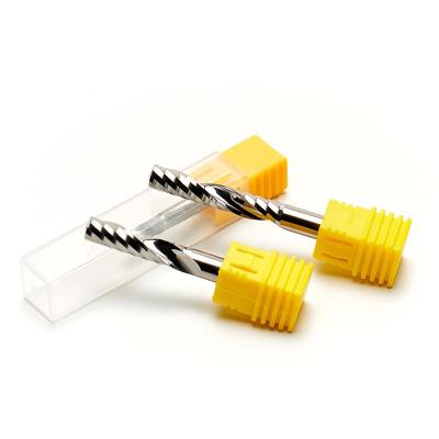 Cina Carburo 1F 3mm Legno fresatura Tagliatore Strumenti Taglio Acrilico Cnc Macchine utensili Fresas Para Router Bit 6mm singolo flauto Sprial End Mill in vendita