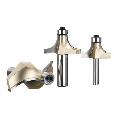 China 55HRC Pro Tech Tct Router Bits Half Round TiAIN Double Flute Router Bit for sale