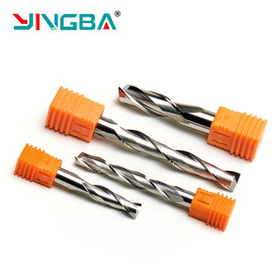 China YINGBA CNC Router Bit Two Flute Spiral Bits Carbide End Mill for Acrylic PVCHardwood CNC Tool Engraving Bit Upcut Milling Cutter for sale
