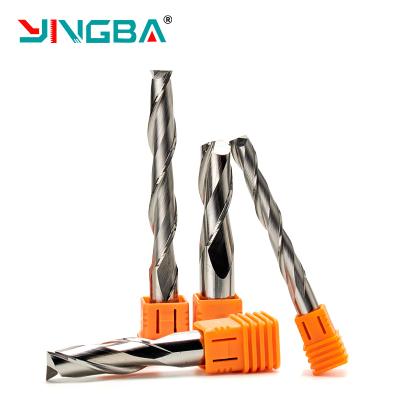 China YINGBA CNC Router Bit Two Flute Spiral Bits Carbide End Mill for Acrylic PVCHardwood CNC Tool Engraving Bit Upcut Milling Cutter for sale