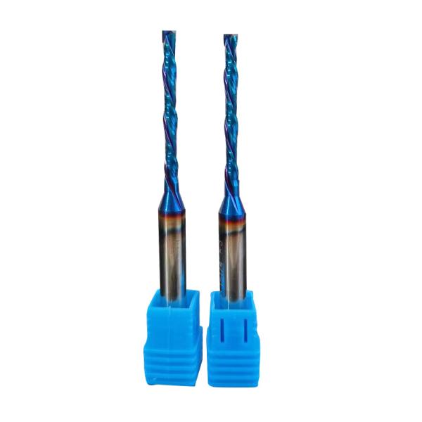 Quality Cnc 4mm 6mm Two Flute Spiral up and Down Compression End Mill for Wood 1/4 for sale