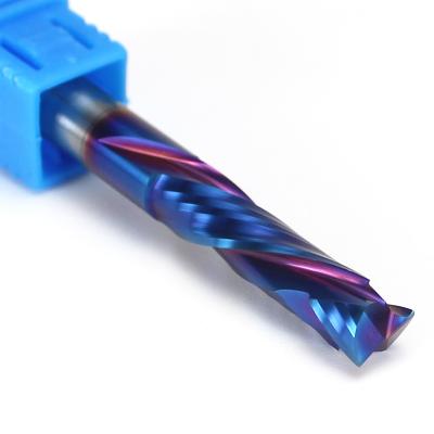 Cina Cnc 4mm 6mm Due flauti spirale su e giù di compressione Molio di fine per legno 1/4 Carbide Cutter Molio di fine 2f 3/8 Compressione Router Bit in vendita