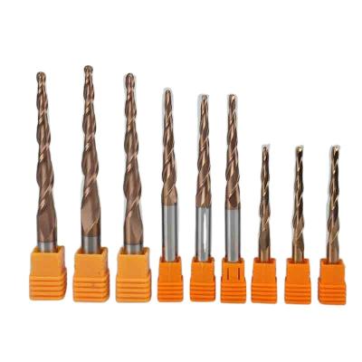 China Frezy Do Drewna Cone Milling CNC Machine Tool 3mm Wood Ball Nose Radius Lathe Cutter Bit Customized OEM Support for sale