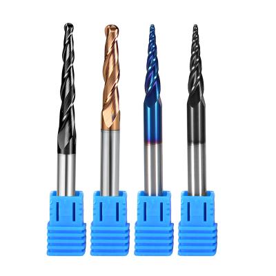China Frezy Do Drewna Cone Milling CNC Machine Tool 3mm Wood Ball Nose Radius Lathe Cutter Bit Customized OEM Support for sale