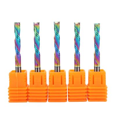 China YINGBA Endmill Carbide Hrc55 2 Flute Down Cut Spiral End Mill Custom Cutting Tool Cnc End Mill Cnc End Mill Router Bits for Wood for sale