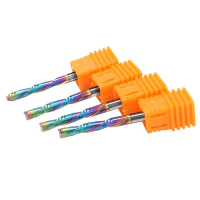 China YINGBA Endmill Carbide Hrc55 2 Flute Down Cut Spiral End Mill Custom Cutting Tool Cnc End Mill Cnc End Mill Router Bits for Wood for sale