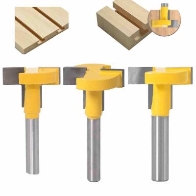 China 1/2'' and 1/4'' T-Slot Milling Cutters 6mm 8mm Shank T-Track Router Bit Straight Edge for Wood Cutter Woodworking Tools for sale