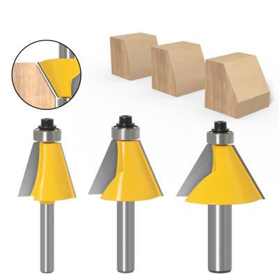China YingBa Carbide Bevel Flush Trimming Router Bits Milling Cutter Woodworking Cutter Chamfer & Bevel Edging Router Bit for sale