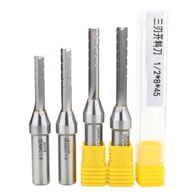 China YingBa Durable Solide Carbide TCT Straight Router Bit 3 Flute Straight Milling Cutter Router Bits for Wood Slotting Woodworking for sale