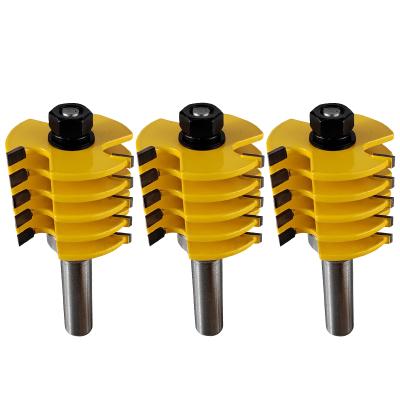 China Fresas Para Madera Finger Woodworking Tool Finger Joint Milling Cutter Box Joint Multi 3 Teeth Router Bit for sale
