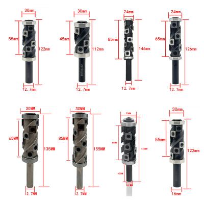 China Spindle Moulder Cutter Customization Spiral Flush Trim Router Bits Carbide Insert With Removable Carbide Inserts for sale