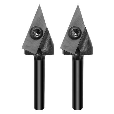 Cina Strumenti per taglio di legno inserti di carburo sostitutivi Spoilboard Bit incisione a 60 gradi fresatura Taglio CNC tipo V Bit router in vendita