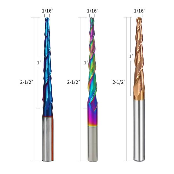 Quality 3D Engraving Carving Copper Woodworking Relief CNC Tool Coated Milling Cutter for sale
