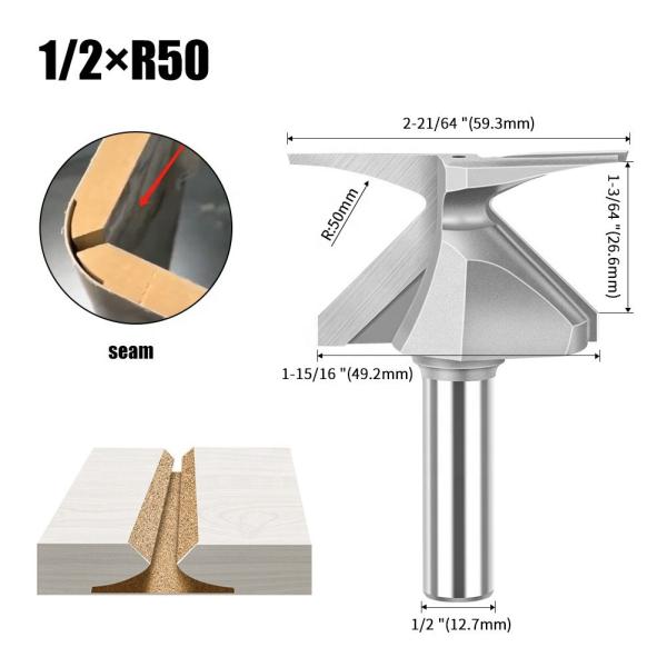 Quality R18 R30 R50 Wood Surfacing Router Bit 55 Degree Hardwood Router Bits for sale