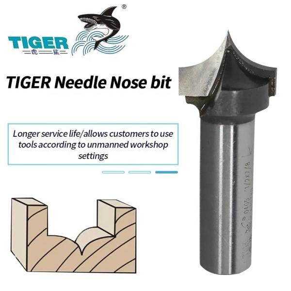 Quality Tiger Shark CNC Woodworking Router Bit Carbide Door Panel 4 Flutes Ovolo Carving for sale
