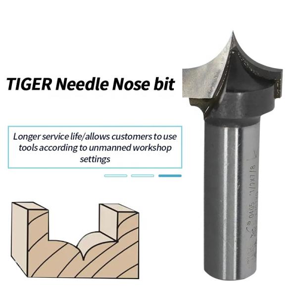 Quality Tiger Shark CNC Woodworking Router Bit Carbide Door Panel 4 Flutes Ovolo Carving for sale