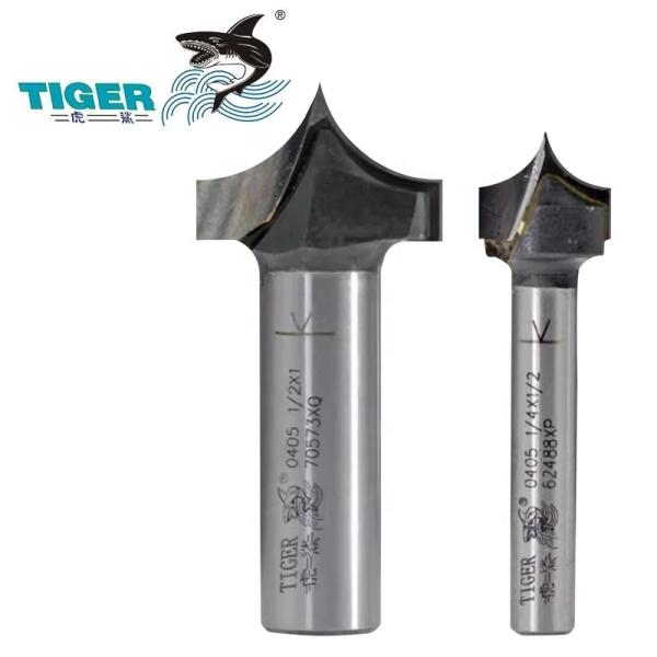 Quality Tiger Shark CNC Woodworking Router Bit Carbide Door Panel 4 Flutes Ovolo Carving for sale