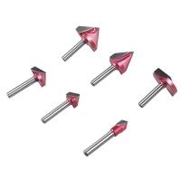 Quality V Shaped Router Wood Cutter 45HRC Wood Milling Trim Chamfer Bit With Bearing for sale