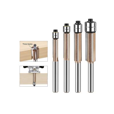 Cina Frese per fresatura CNC da 6 mm con gambo da 1/4, cuscinetti doppi, utensili da taglio per la lavorazione del legno in vendita