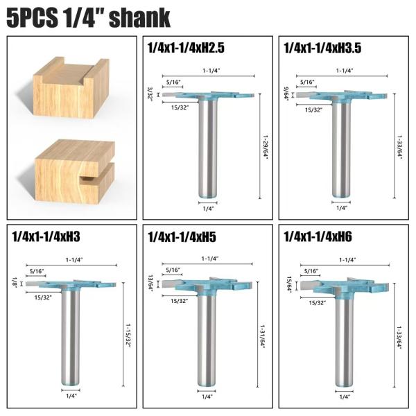 Quality 4 Blade Cnc Engraving Bits T Type Slot Bit Milling Cutter 6mm 1/4 Shank Cleaning for sale