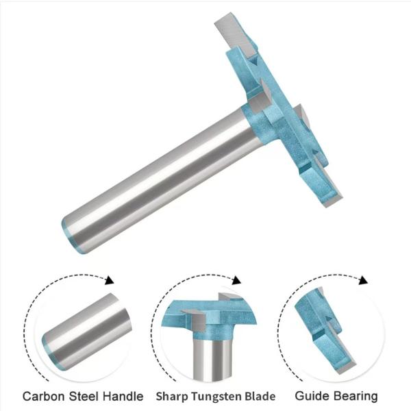 Quality 4 Flute Cutter Router Bit T Type Slot Cutting Cnc Router Tools Grooves for sale