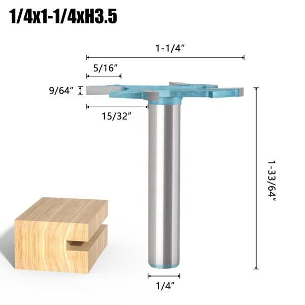 Quality 4 Flute Cutter Router Bit T Type Slot Cutting Cnc Router Tools Grooves for sale