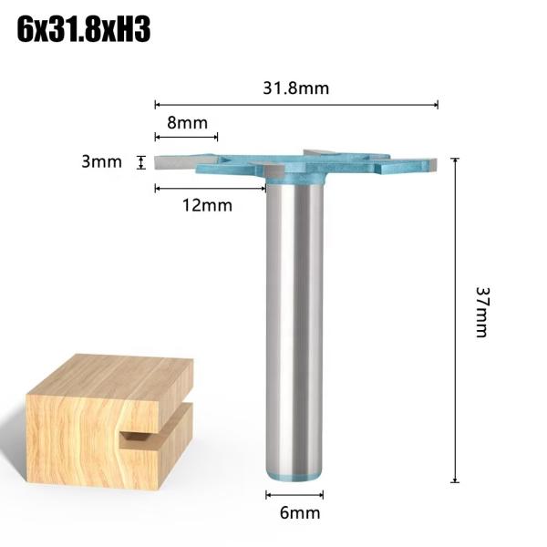 Quality 4 Flute Cutter Router Bit T Type Slot Cutting Cnc Router Tools Grooves for sale