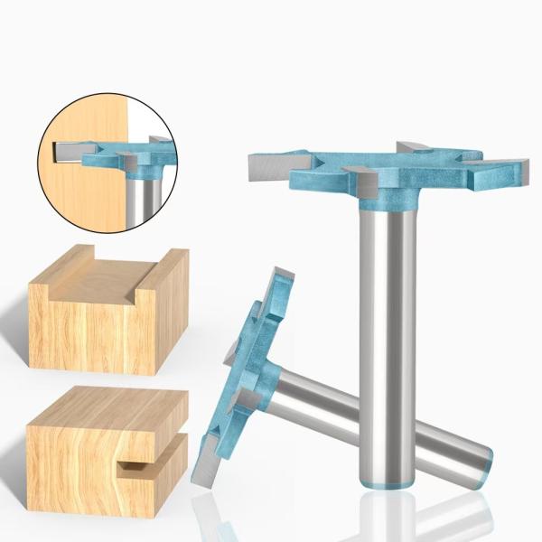 Quality 4 Flute Cutter Router Bit T Type Slot Cutting Cnc Router Tools Grooves for sale