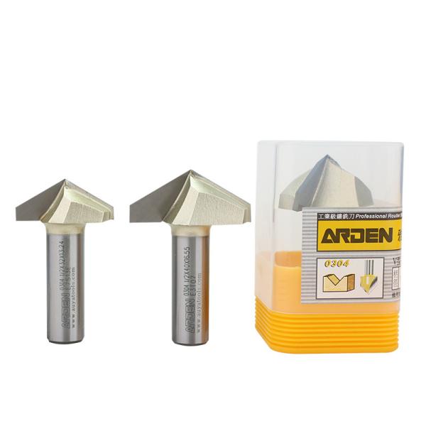 Quality 1/4 X 3/8  CNC Wood Bit V Type  Slotting Cutter Arden 0304  Cnc Wood Mill for sale