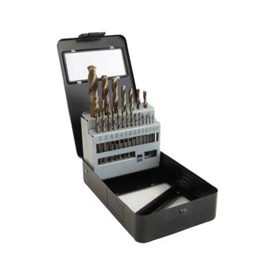 China 1mm - 10mm CNC Drill Bits 19Pcs M2 HSS Drill Bit Set DIN338 Metric 135 Degree for sale