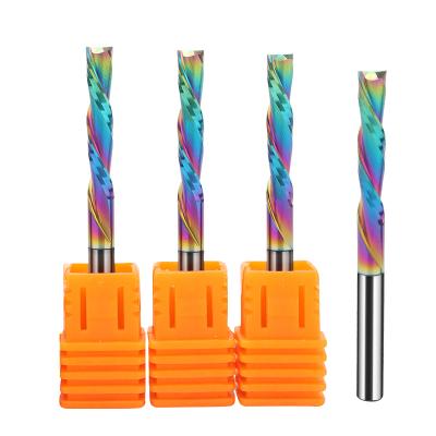 Китай YINGBA 6 мм твердокарбидные две флейты спиральная конечная мельница 2F вниз резать конечная мельница ПВХ резка тонкая обработка древесины продается