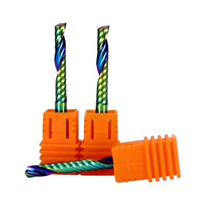 Китай 3,175 мм 6 мм Твердосплавная фреза по дереву BROCAS ESPIRAL HELICOTDALDE Цвет DLC Покрытие Концевая фреза Акриловые фрезы для ЧПУ продается