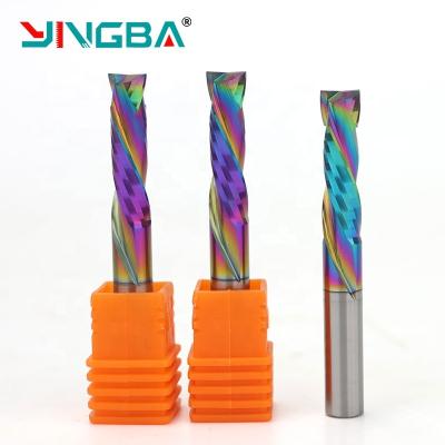 China Venta caliente de Tungsteno Carburo Cnc Router Bits para la talla de la madera inserciones de carburo nano recubrimiento compresión hasta el corte hasta el corte de fresado en venta