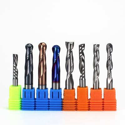 China YingBa CNC Router Bits Customized Tungsten 2 Flute Endmill With Coating Solid Carbide End Mill CNC Bit for Wood Working for sale
