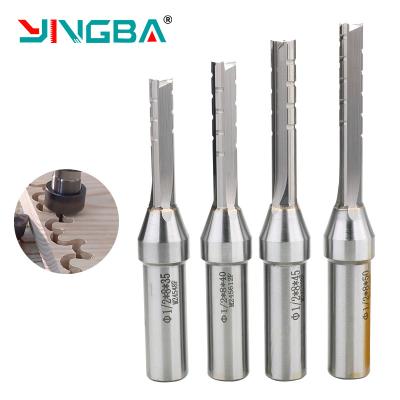 Cina YingBa Manufacturing Production Three Flute TCT Straight Bit Solid Carbide for Wood Slotting Cutter End Mill Milling Cutter in vendita