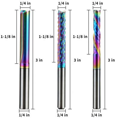 중국 잉바 카바이드 텅스텐 PCB CNC 콘 이빨 라우터 비트 나노 코팅 회로 기판 탄소 섬유 절단 밀링 커터 판매용