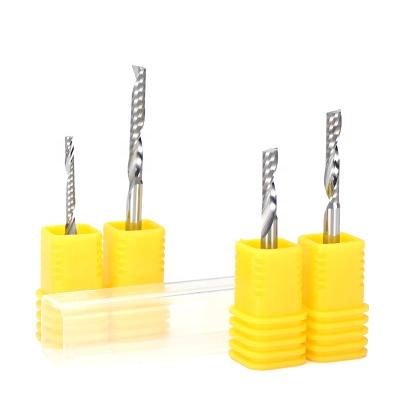 China Yingba CNC Router Endmill 3.175 Tool Single Flute 4mm Bit Cutting Tool 6mm for Wood End Mill  1 Flute CNC Milling Cutter MDF for sale