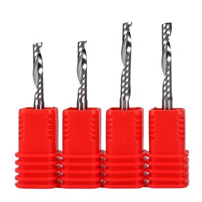China Yingba CNC Router Endmill 3.175 Tool Single Flute 4mm Bit Cutting Tool 6mm for Wood End Mill  1 Flute CNC Milling Cutter MDF for sale