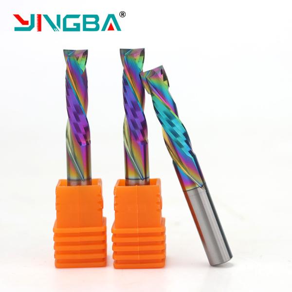 Quality CNC 4mm 6mm Two Flute Spiral up and Down Compression End Mill for Wood 1/4 for sale
