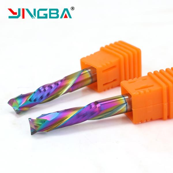 Quality CNC 4mm 6mm Two Flute Spiral up and Down Compression End Mill for Wood 1/4 for sale