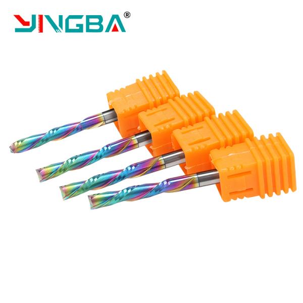 Quality 3/8 1/4 1/2 Inch Shank 2F Down Cut Spiral Router Bit for Wood 4mm 6mm Carbide for sale