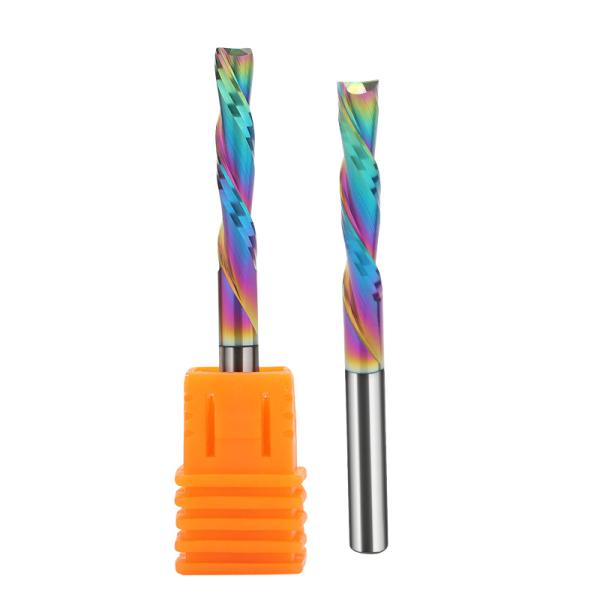 Quality 3/8 1/4 1/2 Inch Shank 2F Down Cut Spiral Router Bit for Wood 4mm 6mm Carbide for sale
