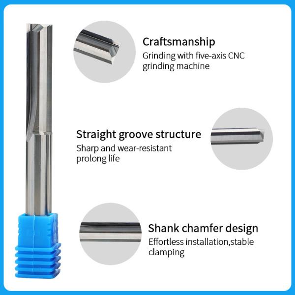 Quality Yingba Factory Sales Cheap Price Carbide 4mm 6mm 2 Flute CNC Straight Bit for sale