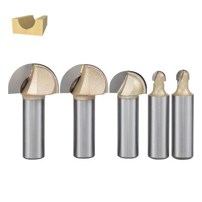 China Tideway Engraving Router Bit Wood Round Head Bull Nose Router Bit Half Round Ball Head Relief Arc Carving Machine Bit for sale
