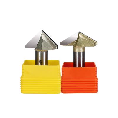 China Customizable Carving CNC Wood Bit Carbide Wood End Mill 2 Flute 3D V Bit For Cnc Router for sale