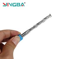 China 2flute Cutting Bit Tungsten CNC Solid Carbide End Mill For Density Board for sale