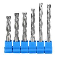China 2flute Cutting Bit Tungsten CNC Solid Carbide End Mill For Density Board for sale