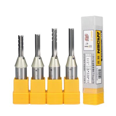 China Carbide Insert Groove Cutting Tools 1/2 Shank 3 Flute Straight TCT Arden Wood Router Bits for sale