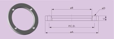 China ISO Rotatable Flange Bolt Ring For Middle Vacuum SS304 for sale